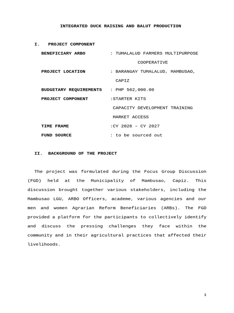 Integrated Duck Raising and Balut Production | PDF | Economies ...