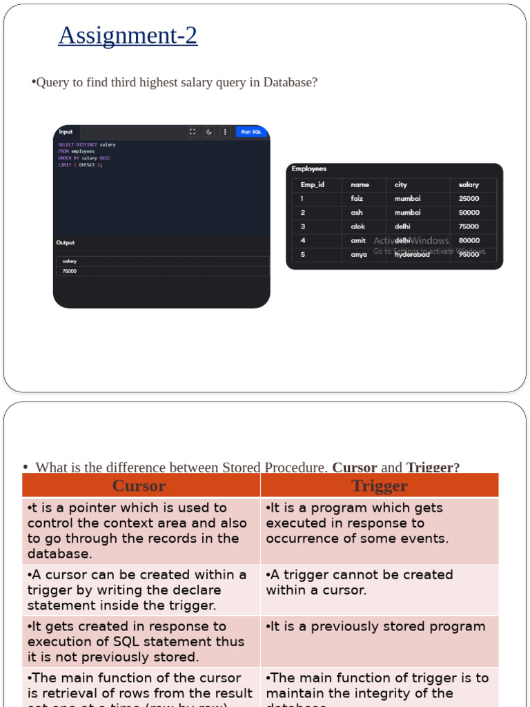 Assignment 2 | PDF | Database Index | Data Management