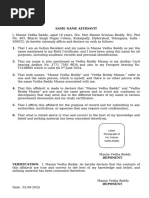 Same Name Affidavit Template | PDF
