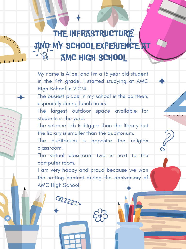 The Infrastructure and My School Experience at AMC High School | PDF
