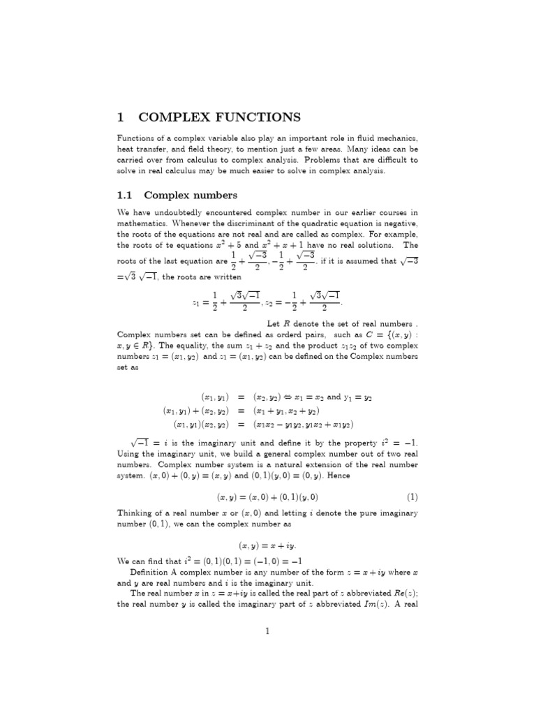compleks1 | PDF | Cartesian Coordinate System | Complex Number