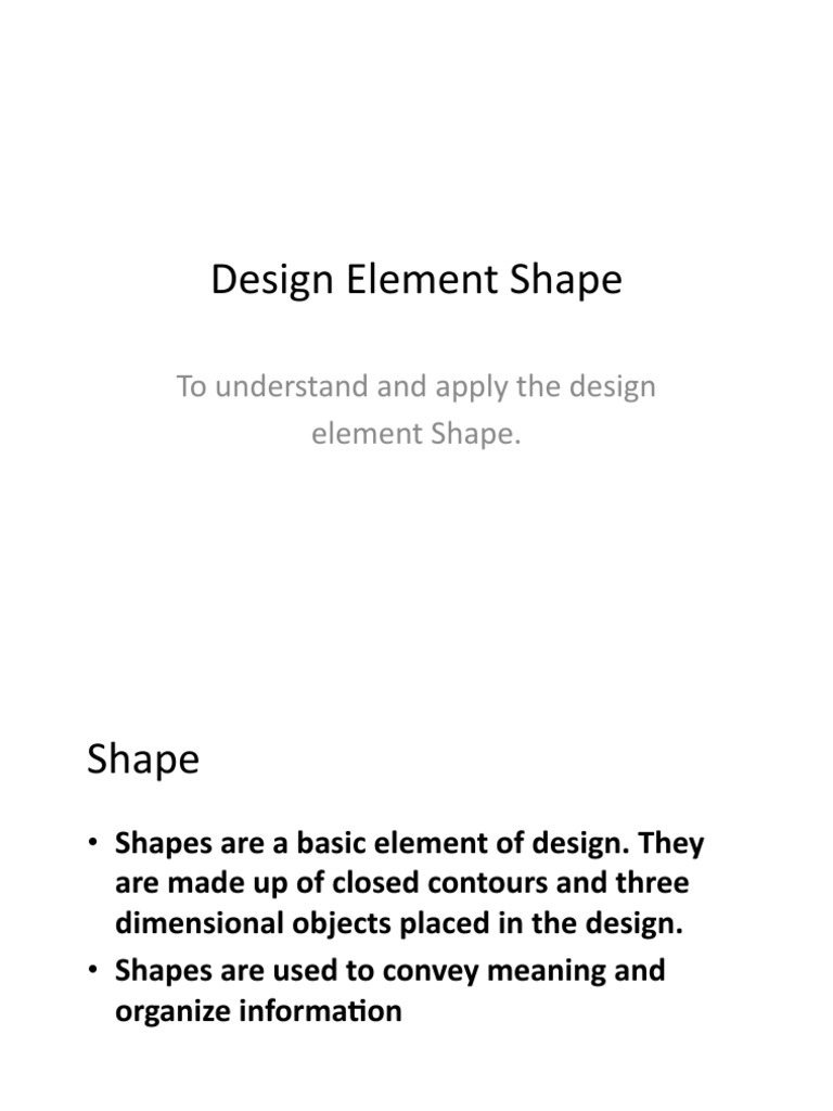 Understanding Shape: A Guide to Applying the Basic Design Element of ...