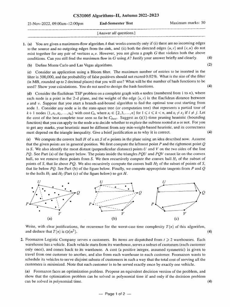 Cs31005 Algorithms Ii Ea 2022 Pdf