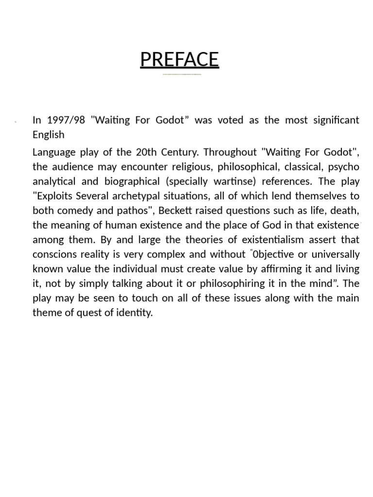 Exploring Existential Themes in Waiting For Godot | PDF