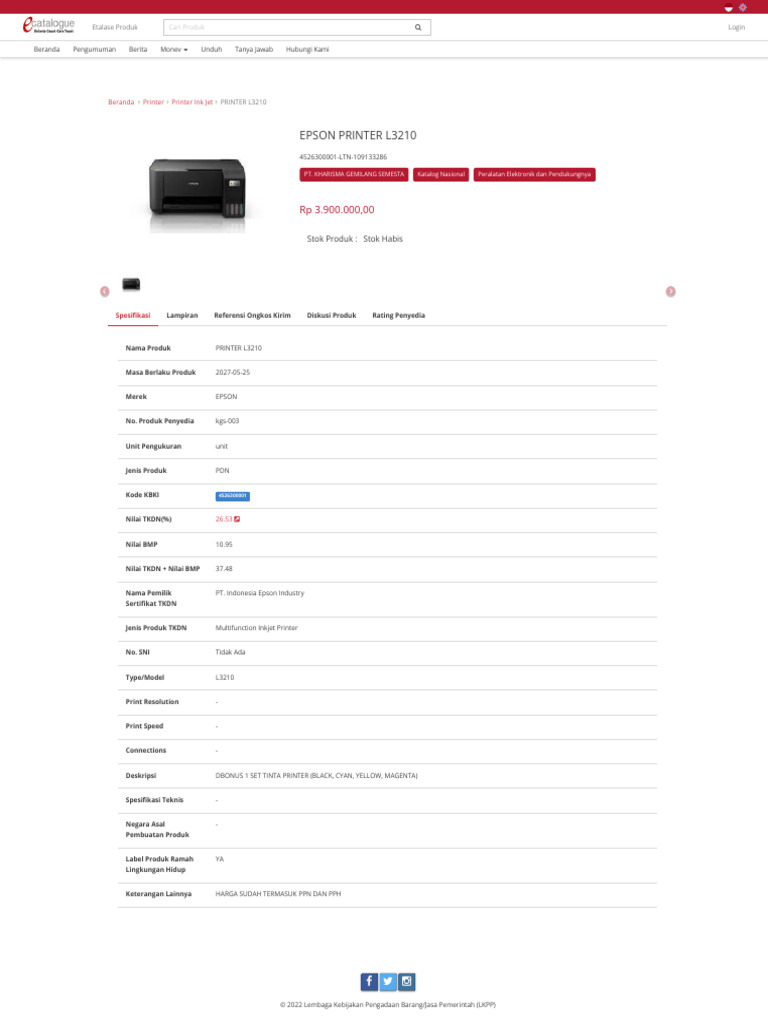 PRINTER L3210 - E-Katalog 5.0 | PDF