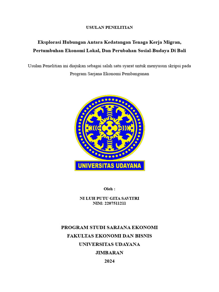 Usulan Penelitian | PDF