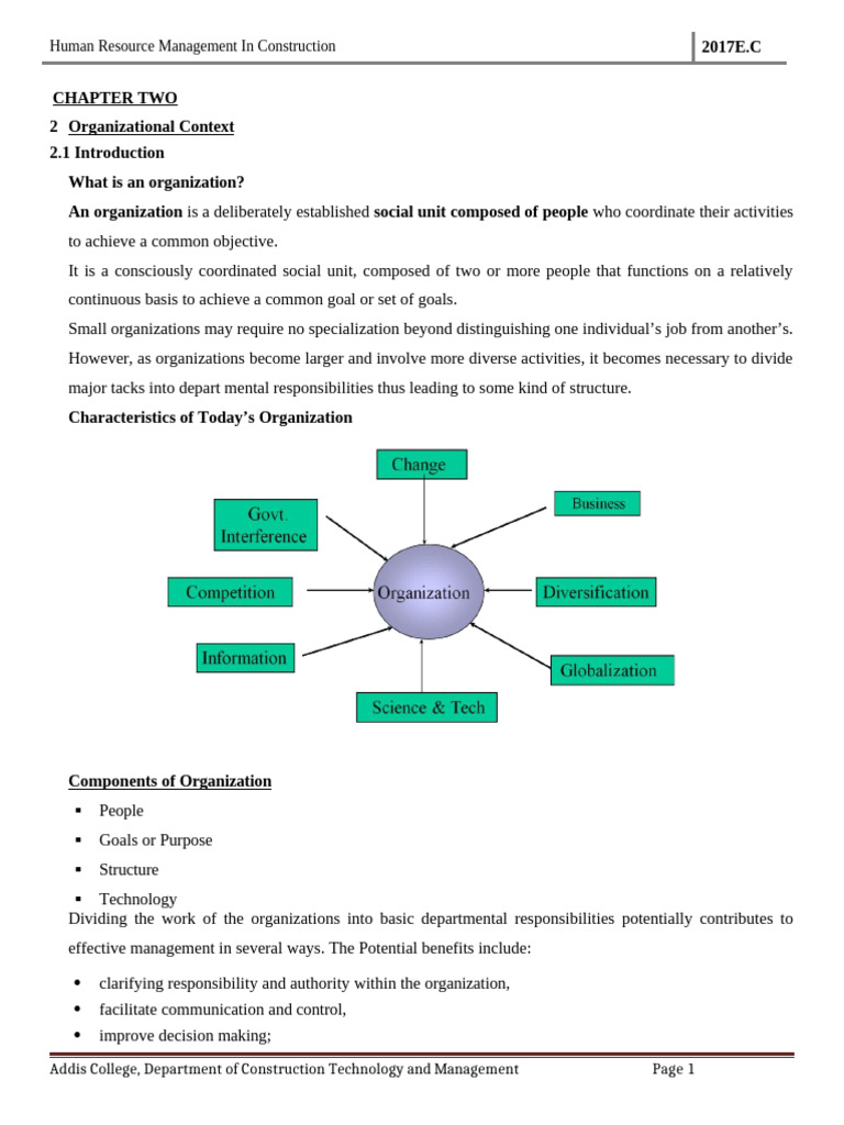 Human Resource Management Chapter 2 | PDF | Organizational Structure | Leadership