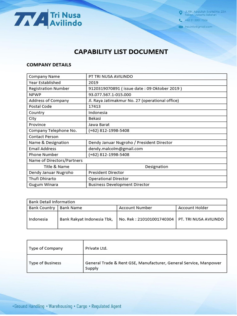 Capablity List Doc (1) | PDF | Engineering | Manufactured Goods