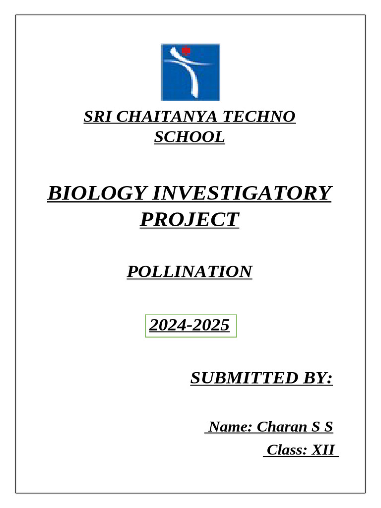 charan bio project | PDF | Flowers | Petal