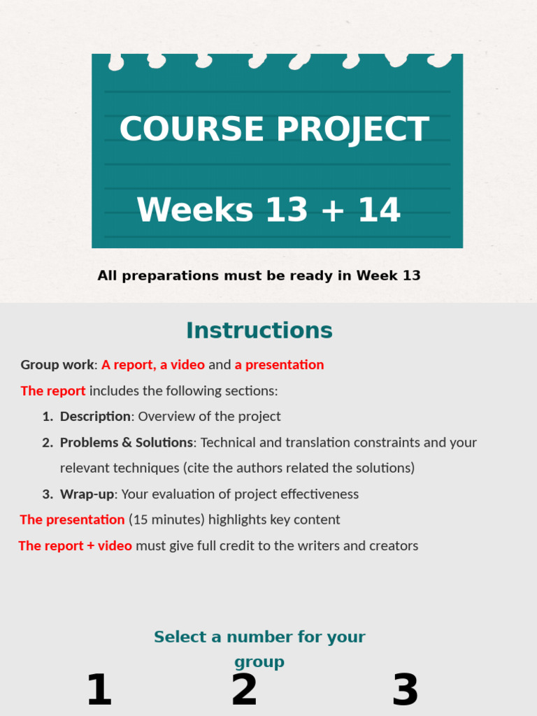 Weeks 13 + 14 - Course Project | PDF