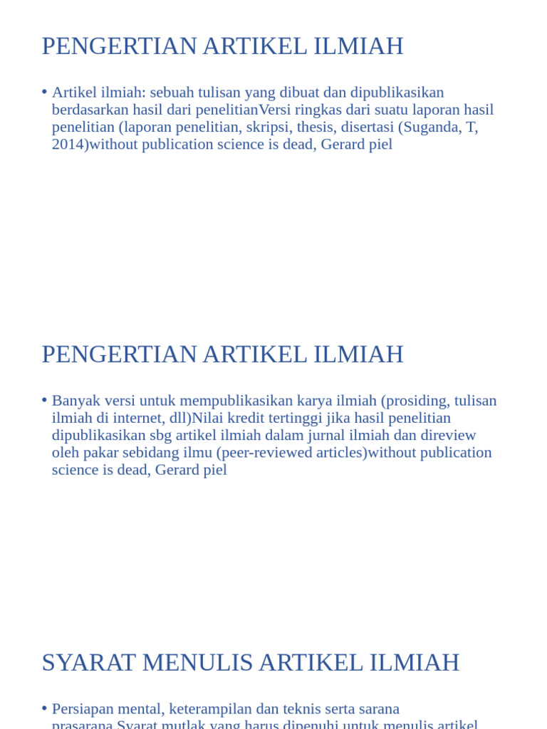 Pengertian Artikel Ilmiah (Microsoft Teams) | PDF
