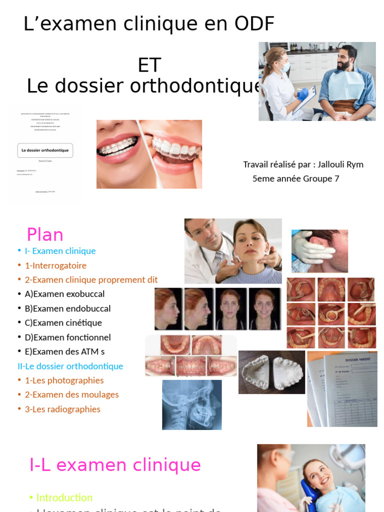 Examen Clinique ODF | PDF | Orthodontie | Anatomie humaine
