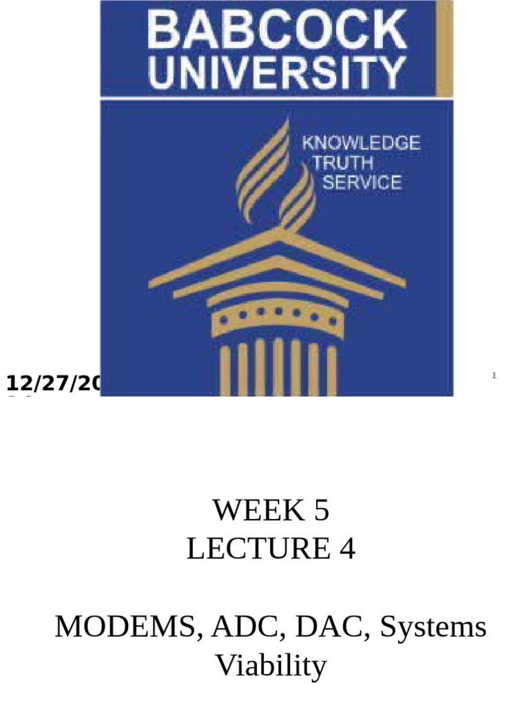 4-Cosc317-5 - Modems, Adc, and Dac | PDF | Analog To Digital Converter ...