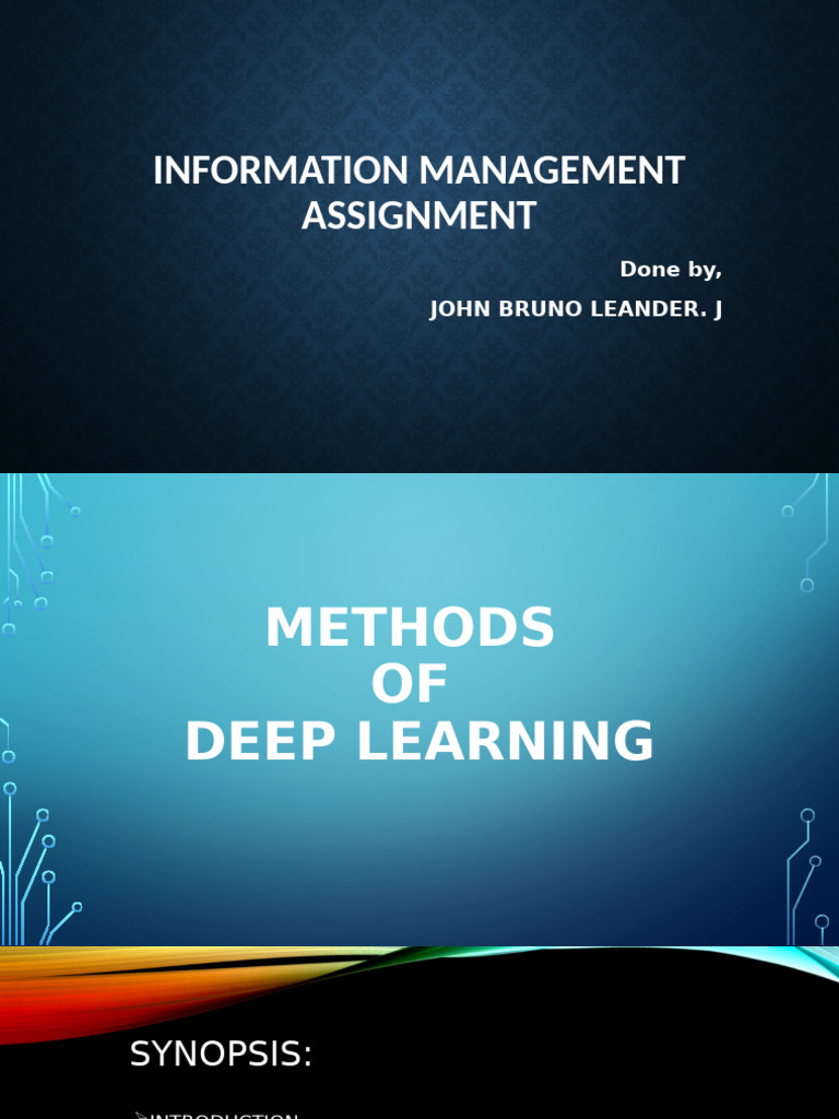 Information Management Assignment | PDF | Deep Learning | Artificial Neural Network
