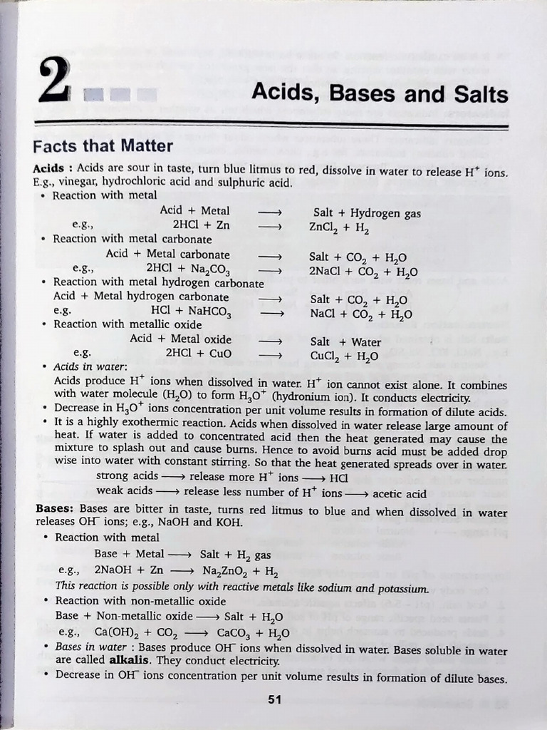 Acid Bases and Salts | PDF