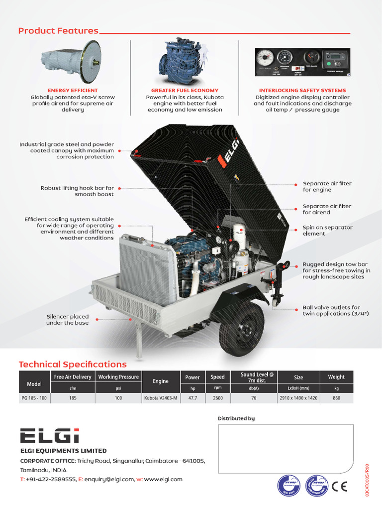 Elgi PG 185-100 P2 | PDF