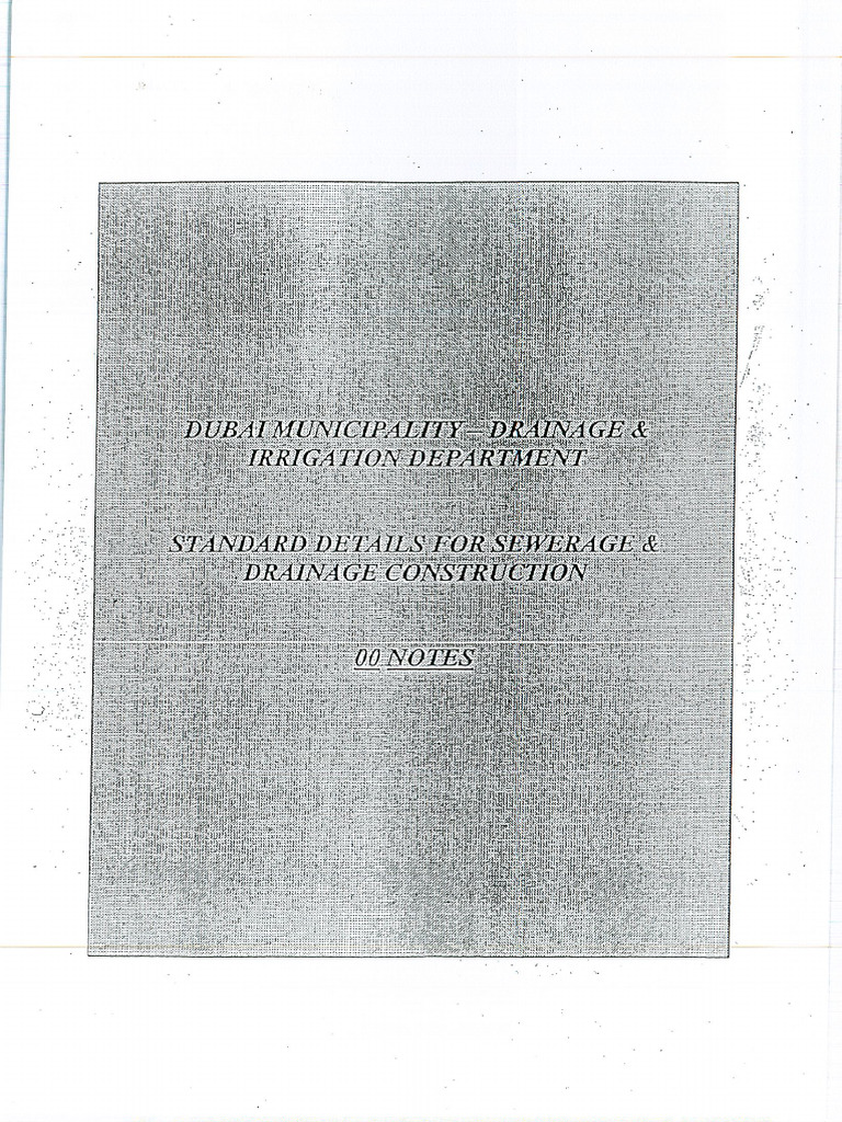 DM Standard Details For Sewerage Drainage Construction | PDF