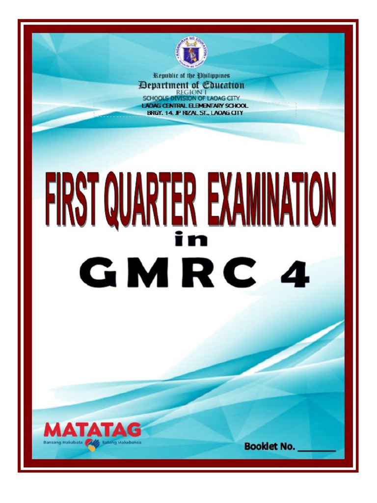 1st QUARTERLY EXAM IN GMRC 4 Final | PDF
