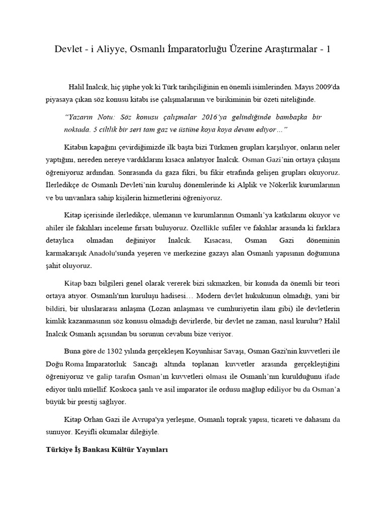 Devlet i Aliyye Osmanli Imparatorlugu Uz | PDF