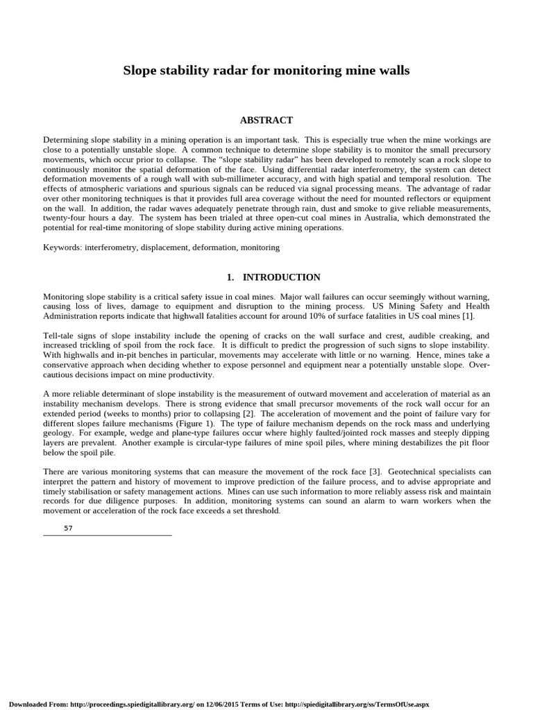 Slope Slope | PDF | Radar | Interferometry