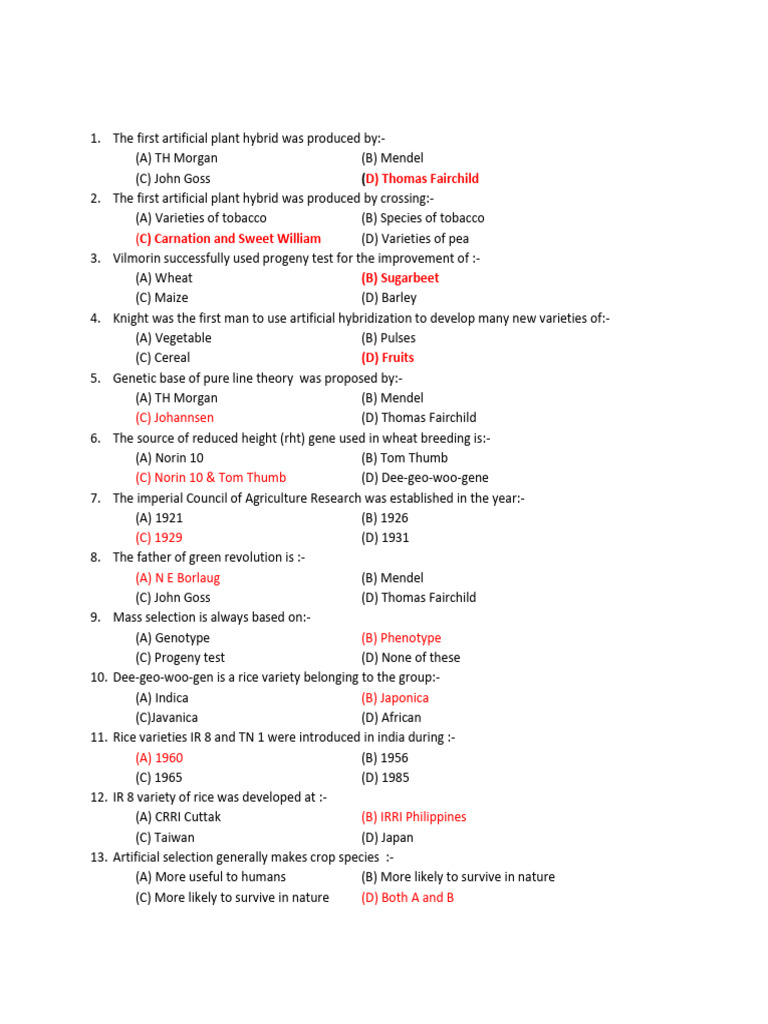 Plant Breeding - PDF Objectives | PDF | Ploidy | Dominance (Genetics)