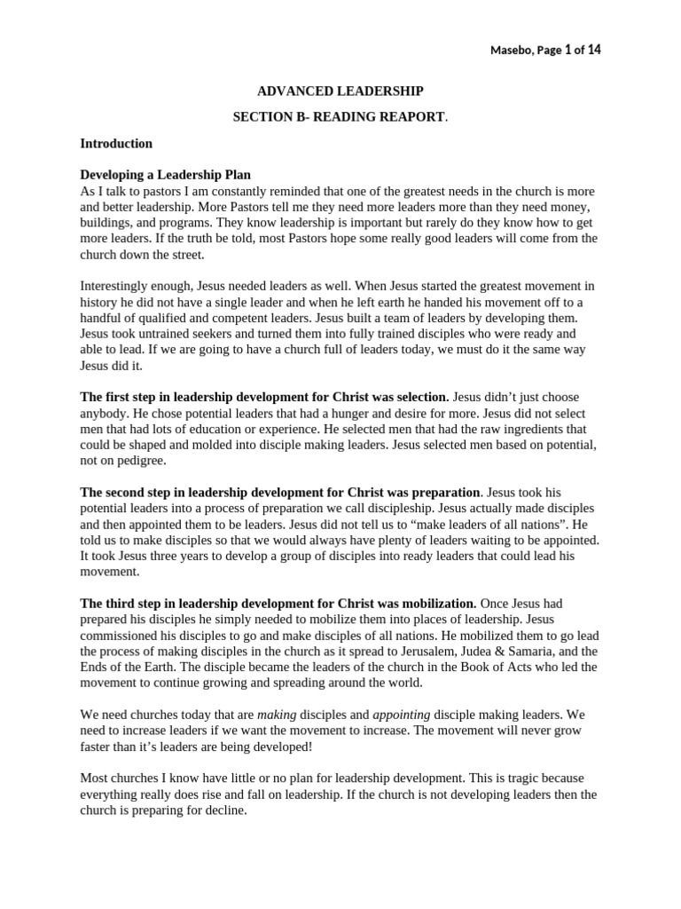 Advanced Leadership - b | PDF | Moses | Book Of Exodus