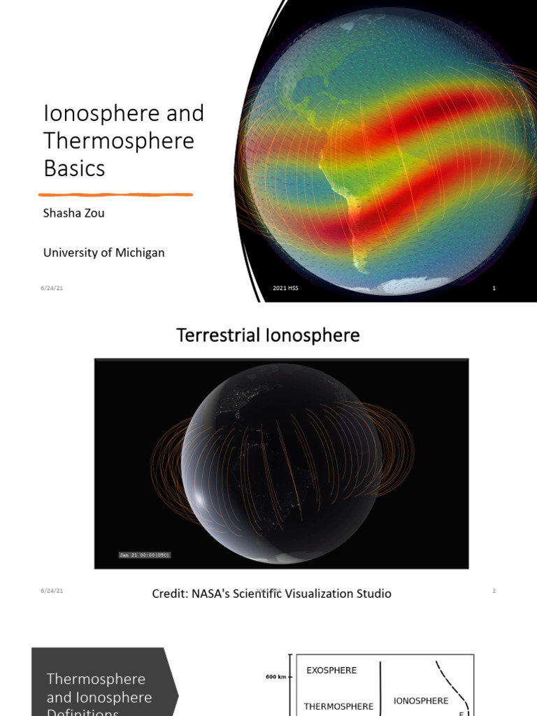 Ionosphere and Thermosphere Overview | PDF | Ionosphere | Solar Wind