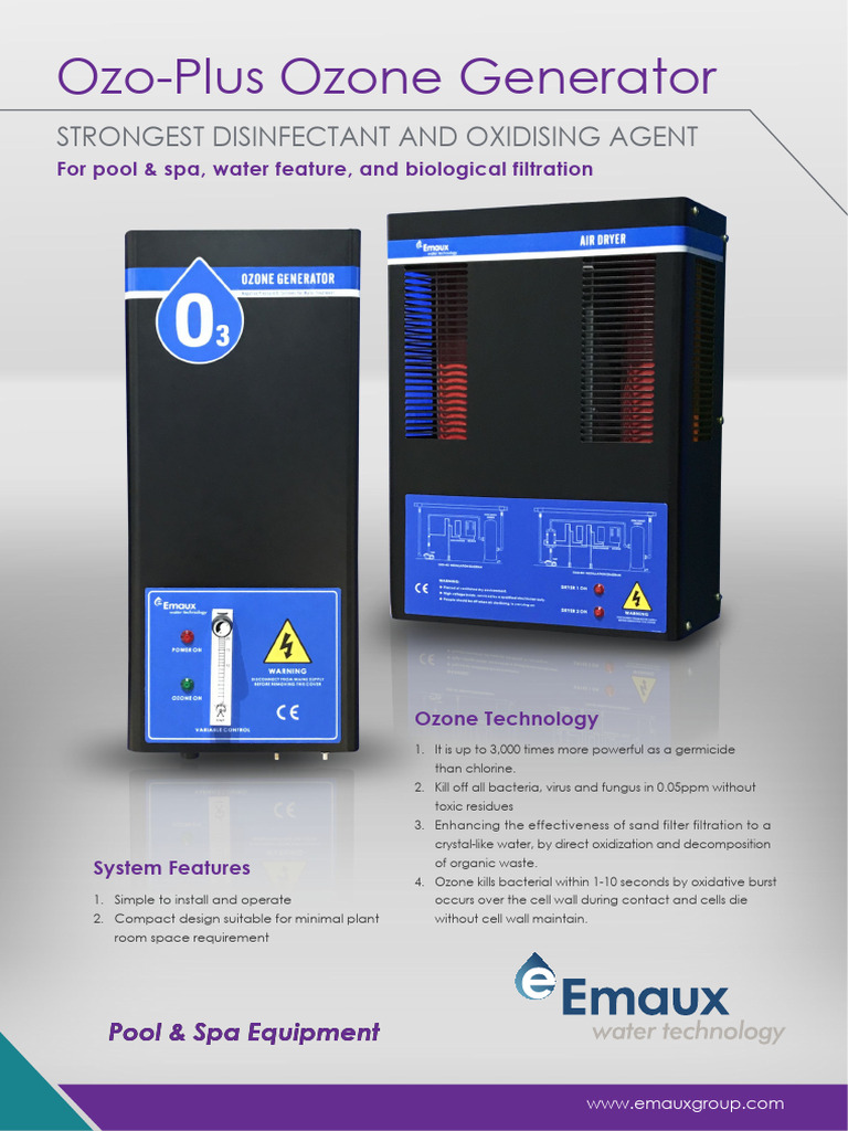 Ozo Plus Ozone Generator | PDF | Ozone | Chlorine