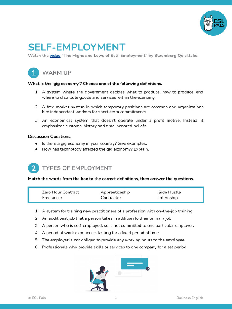 Exploring Self-Employment Options | PDF | Employment | Freelancer