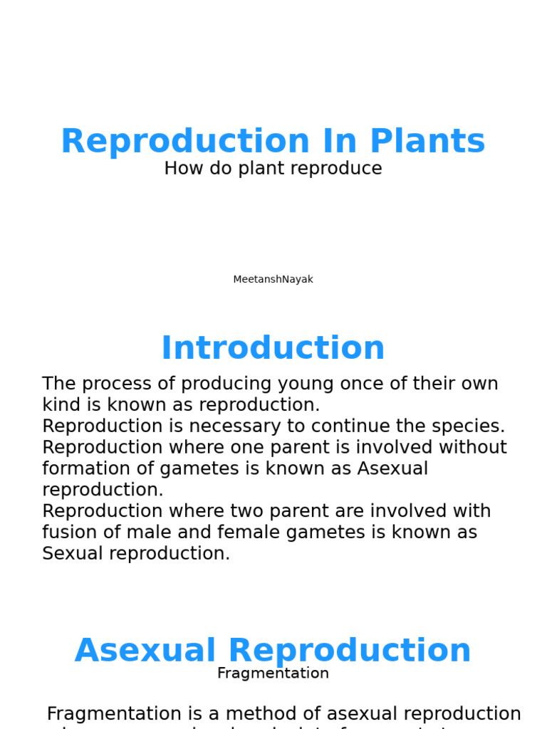 Reproduction in Plants | PDF | Sexual Reproduction | Biology