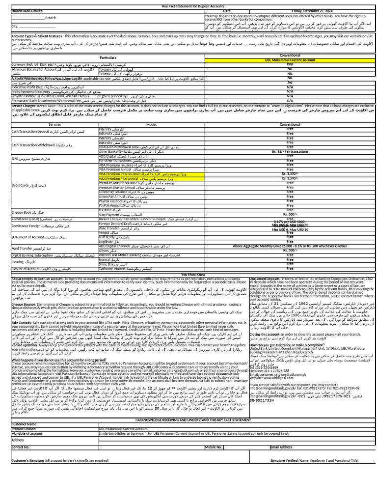 Key Fact Statement H2 2024 | PDF