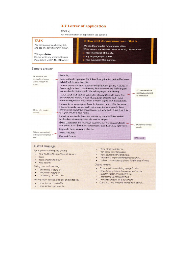 Letter of Application (Transactional Letter) | PDF