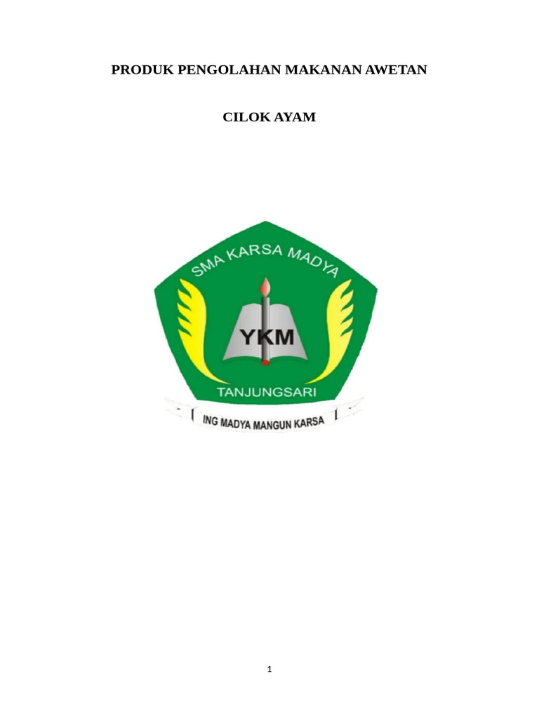 Produk Pengolahan Makanan Awetan | PDF