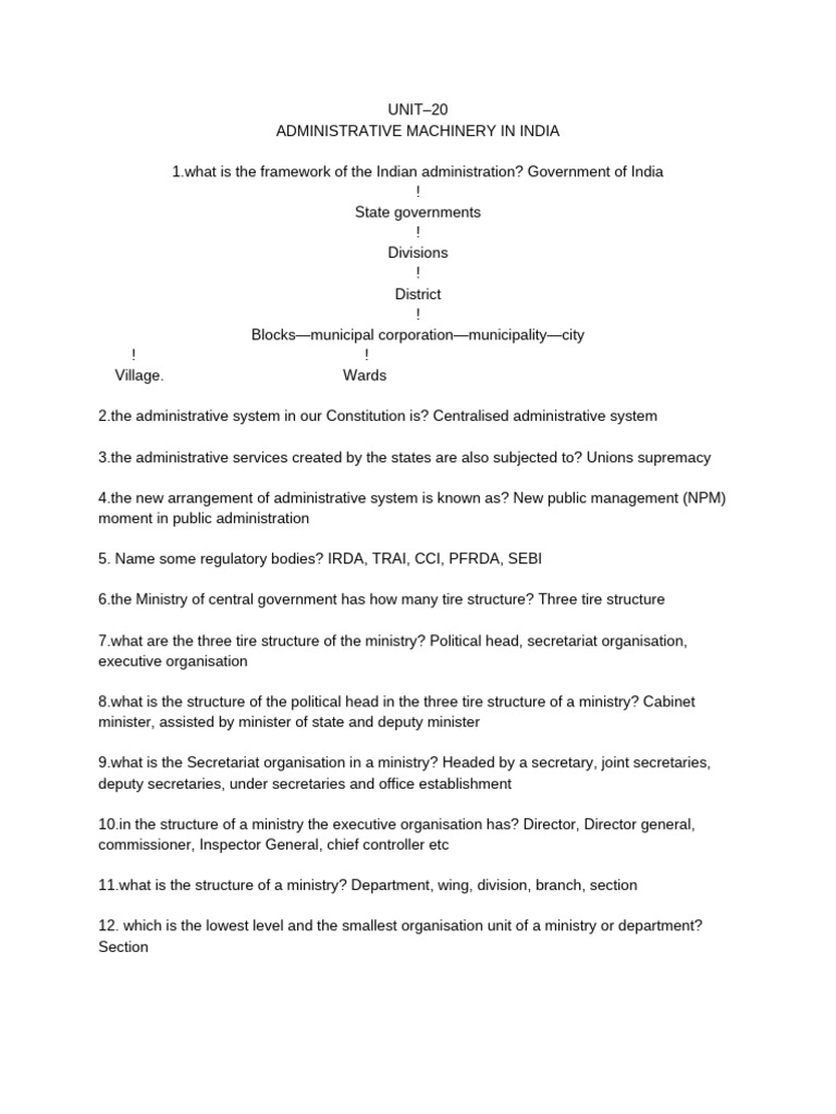 Administrative Machinery in India | PDF | Value Added Tax | Taxes