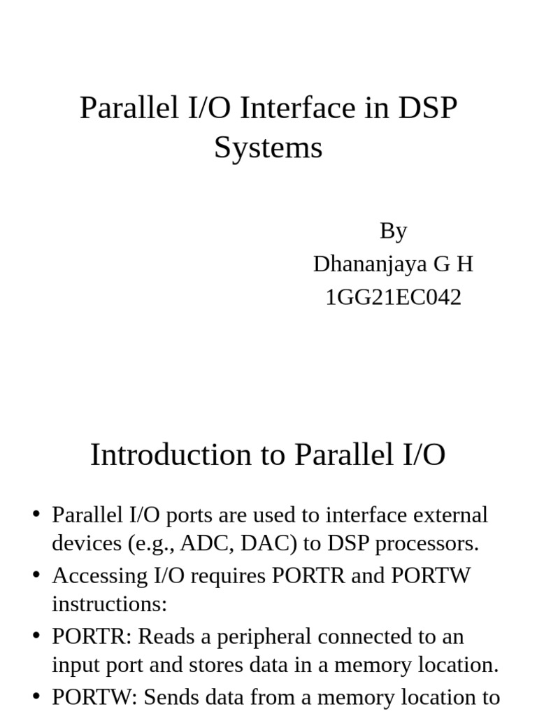 Parallel_IO_Interface_DSP ppt | PDF