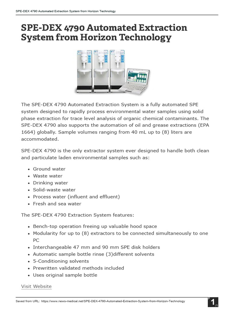 SPE-DEX-4790-Automated-Extraction-System-from-Horizon-Technology | PDF