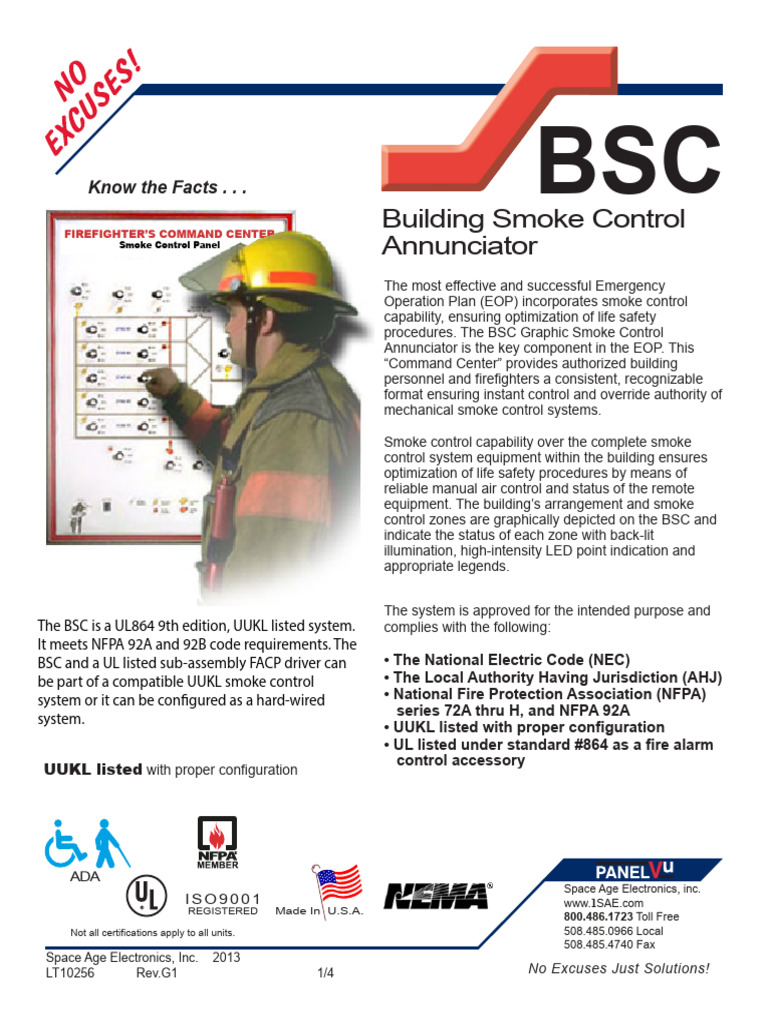 Firefighter Smoke Control Station (FSCS) | PDF | Switch | Duct (Flow)