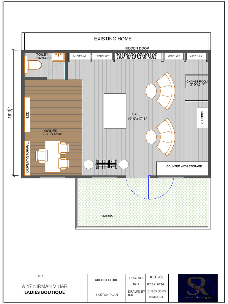 A-17 Nirman Vihar-Sketch Plan | PDF