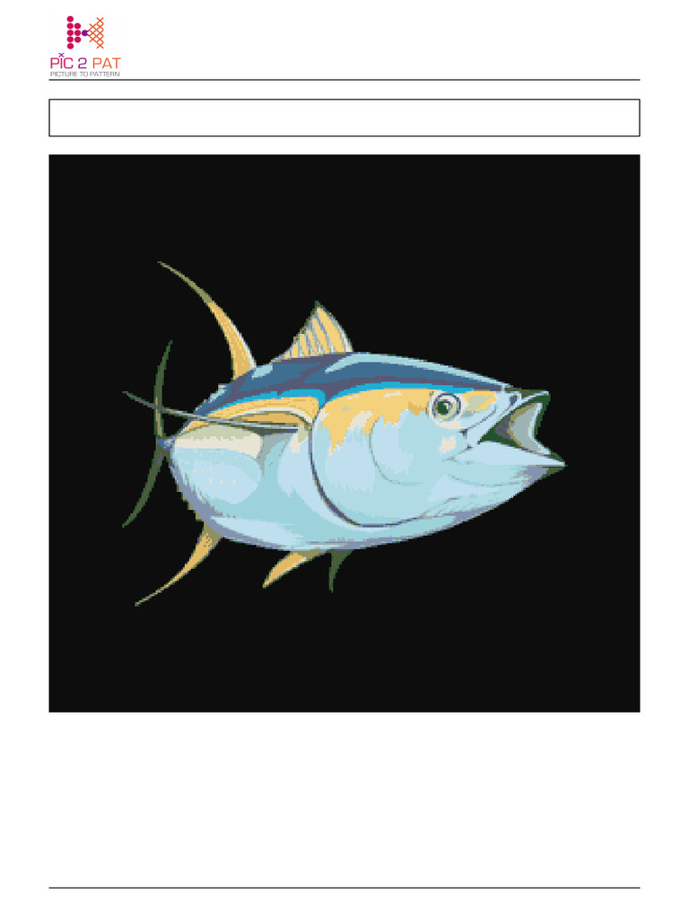 Happy Tuna! Cross Stitch Pattern | PDF | Embroidery Stitches | Stitches ...