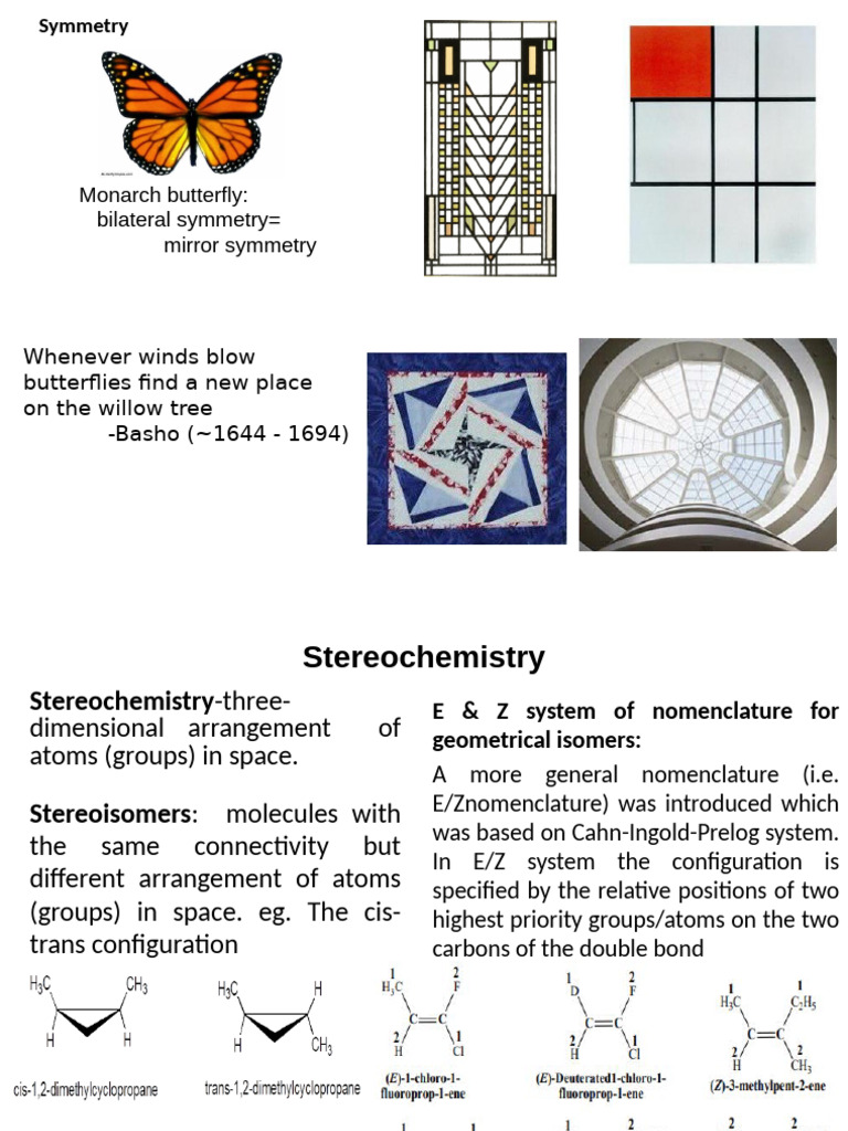 Lecture Slides of Stereochemistry - 094029 | PDF | Chirality (Chemistry ...
