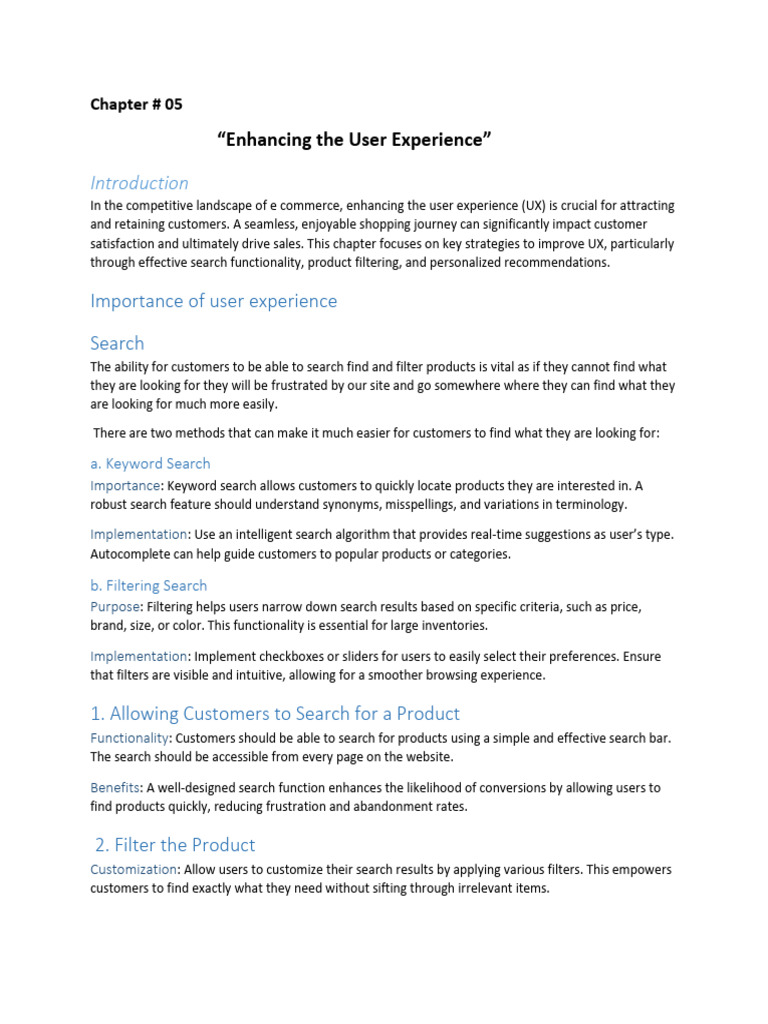 Chapter # 05 Enhancing The User Experience | PDF | Cyberspace | Computing