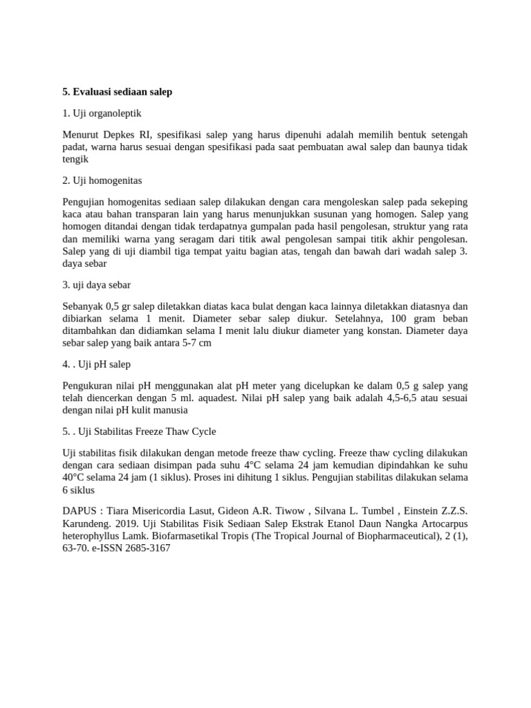 Evaluasi Salep | PDF