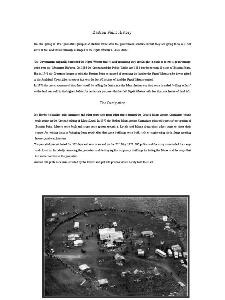Bastion Point Occupation Overview | PDF | Polynesian New Zealander | Māori