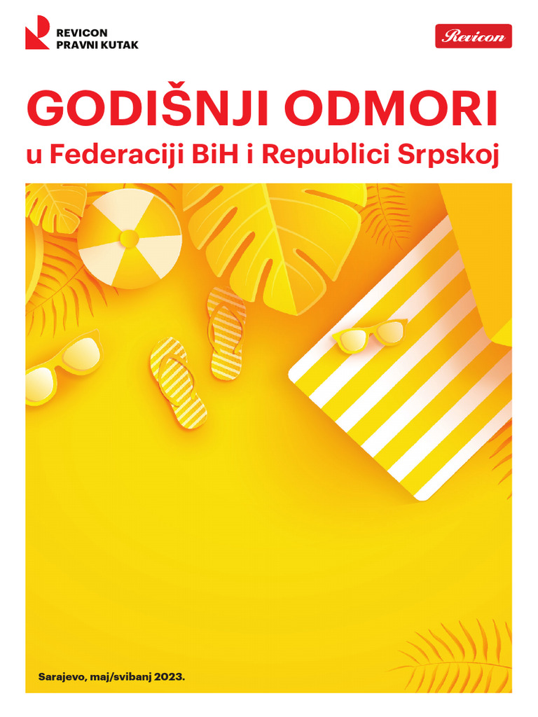 Godisnji Odmori U FBiH I RS - REVICON | PDF