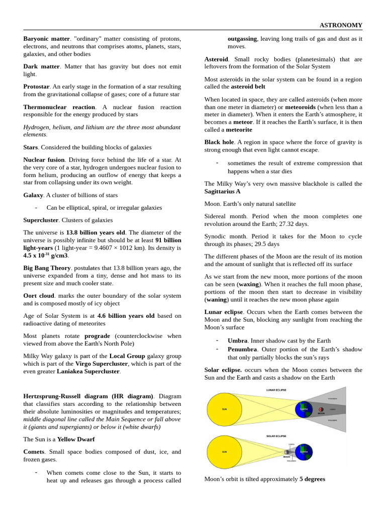 Astronomy | PDF | Stars | Orbit