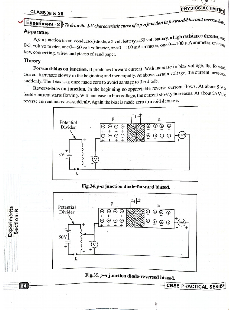 Experiment-9 (To Draw The I-V Characteristic Curve For A P-N Junction ...