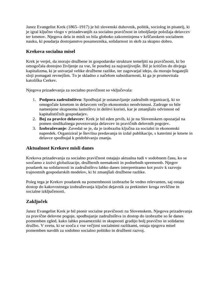 Janez Evangelist Krek | PDF