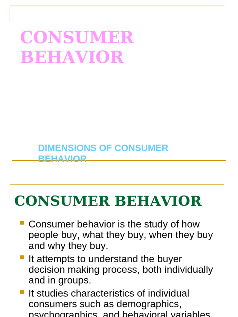 CB Unit 3 | PDF | Consumer Behaviour | Behavior