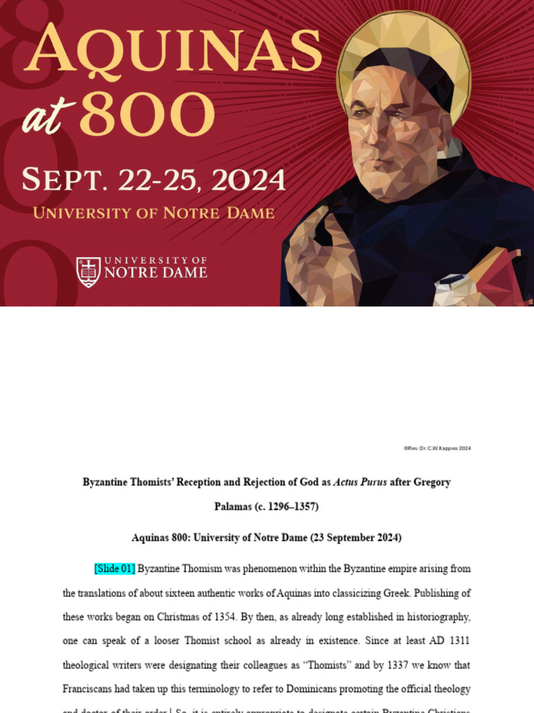 Byzantine Thomists Reception and Rejecti | PDF | Thomism | Thomas Aquinas