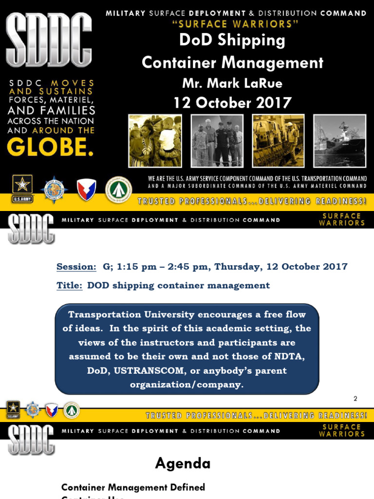 DoD Shipping Container Management Brief Rev LaRue | PDF